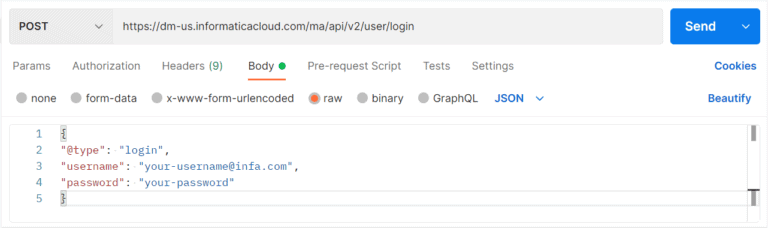HOW TO: Access Informatica Cloud (IICS) REST API using Postman? - ThinkETL