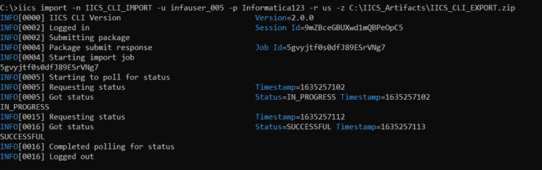 Export And Import Tasks In Iics From Command Line Using Asset Management