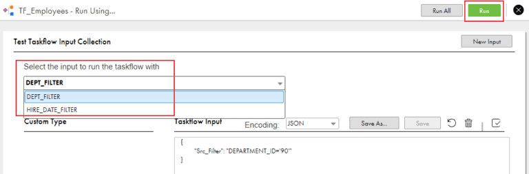 How To Run Informatica Cloud Taskflow With Run Using Option Thinketl